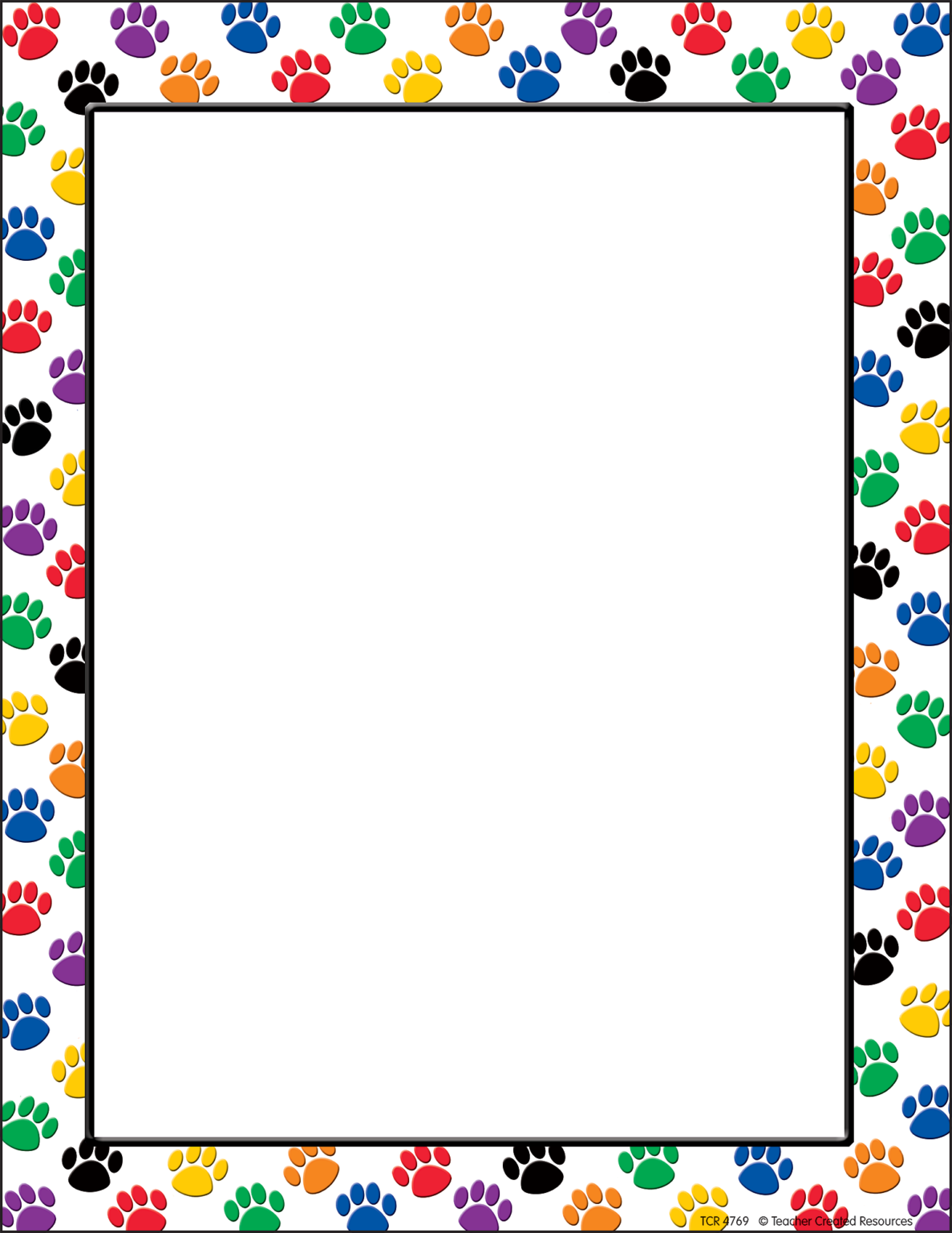 Hojas Para Imprimir Huellas Perros Colores TCR4769 Materiales